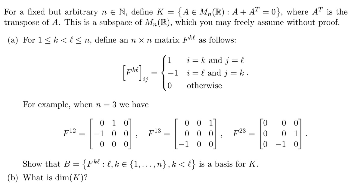 Solved For a fixed but arbitrary ninN, define | Chegg.com