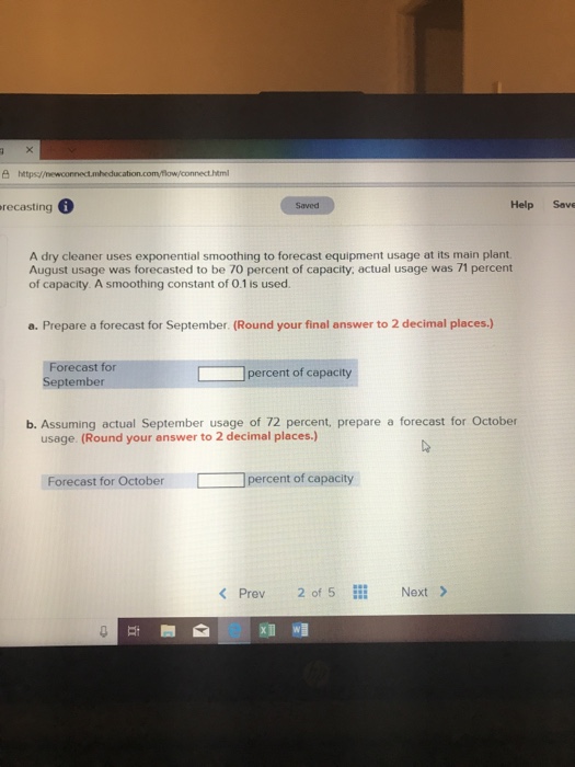Solved t mheducat recasting Help Save Saved A dry cleaner | Chegg.com
