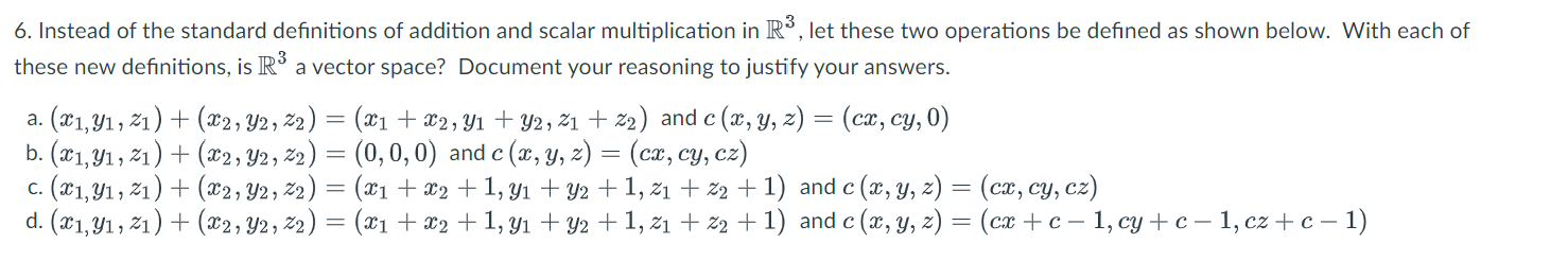 Solved 6. Instead of the standard definitions of addition | Chegg.com
