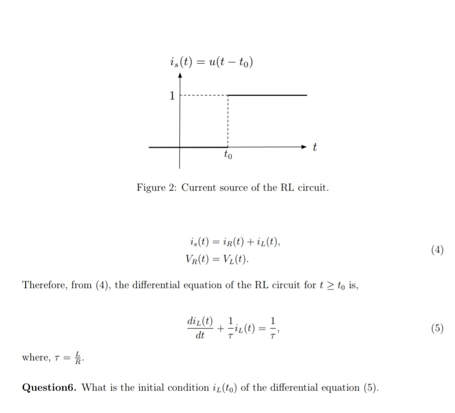 Solved Step response of the RL circuit Now, suppose at the | Chegg.com