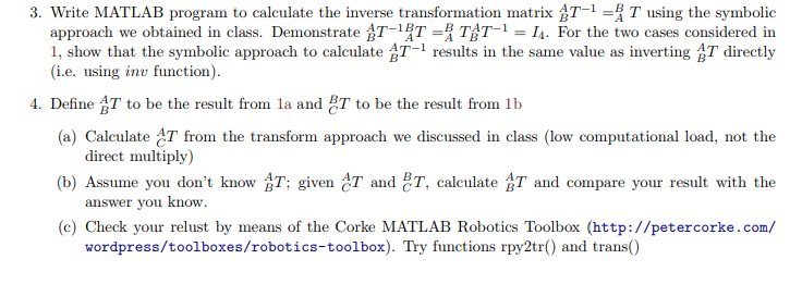 3. Write MATLAB program to calculate the inverse | Chegg.com