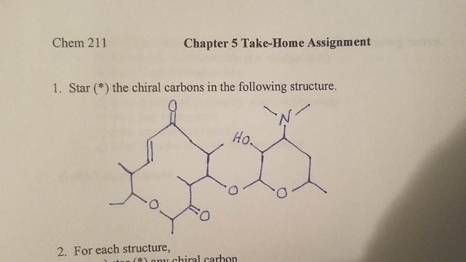 Solved Chem 211 Chapter 5 Take-Home Assignment 1. Star () | Chegg.com