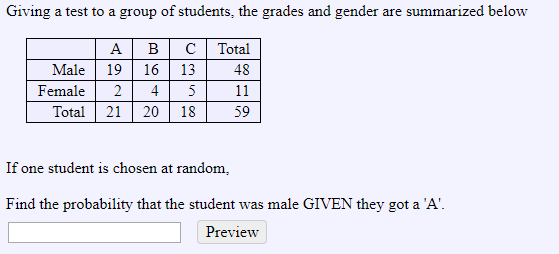 Solved Giving a test to a group of students, the grades and | Chegg.com