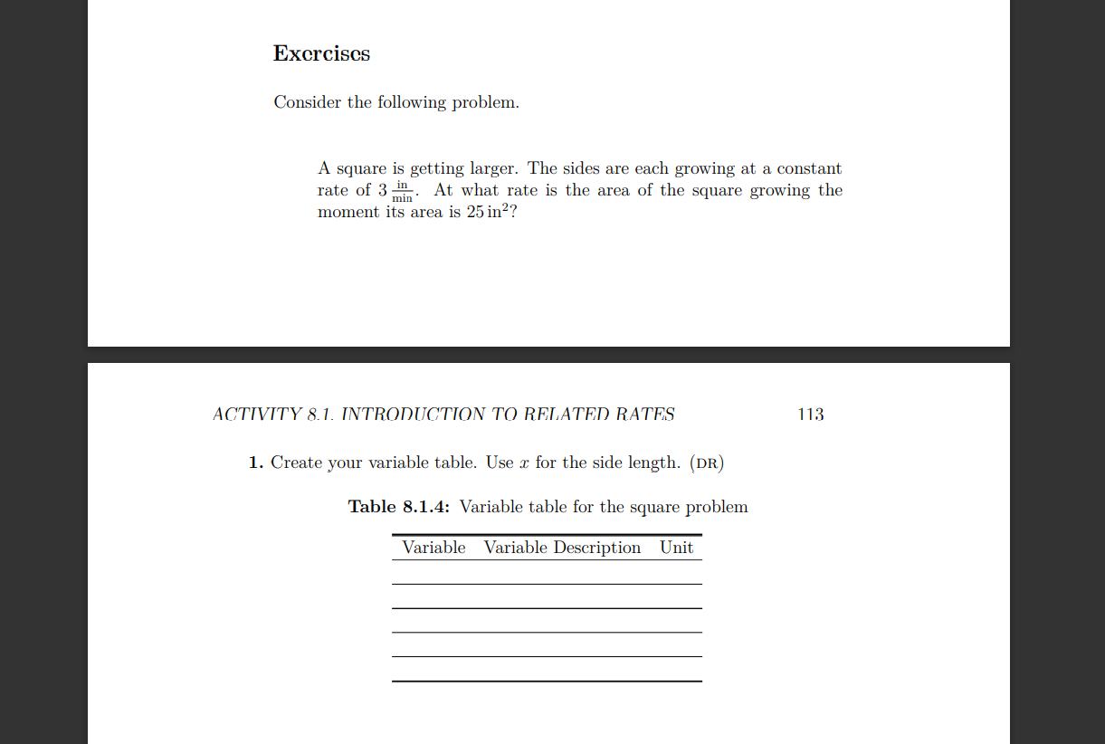 Solved Exercises Consider the following problem. A square is | Chegg.com