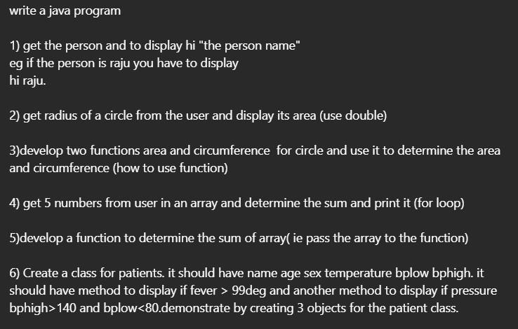 Solved write a java program 1) get the person and to display | Chegg.com