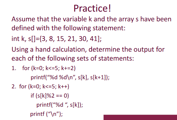 Solved Practice! Using diagrams, show the contents of the | Chegg.com
