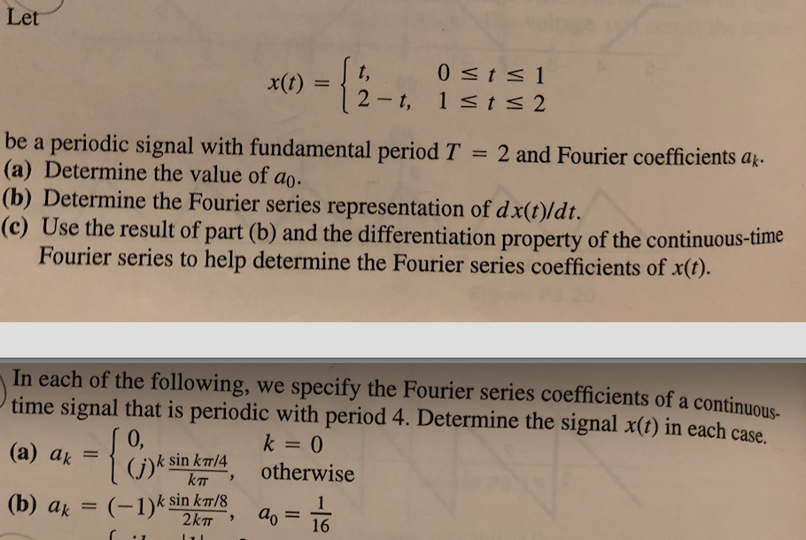 Solved Let x(t) = 2-t, 1 t 2 be a periodic signal with | Chegg.com