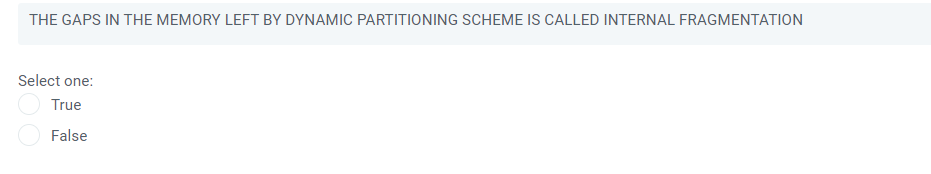 Solved THE GAPS IN THE MEMORY LEFT BY DYNAMIC PARTITIONING | Chegg.com