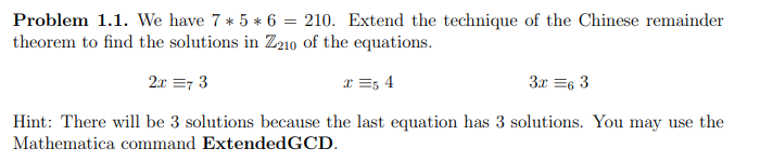 Solved Problem 1.1. We have 7∗5∗6=210. Extend the technique | Chegg.com