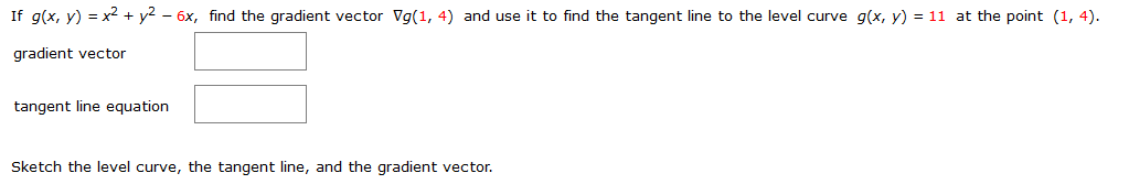 Solved If g(x, y) =x2 + y2-6x, find the gradient vector | Chegg.com
