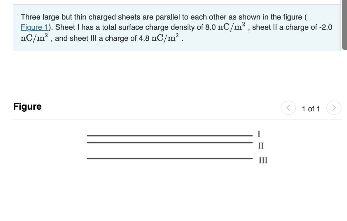 Solved Three large but thin charged sheets are parallel to | Chegg.com
