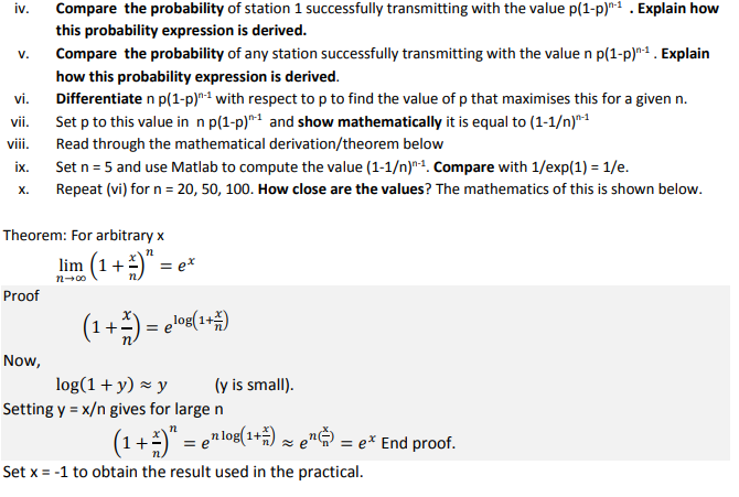 iv. Compare the probability of station 1 successfully | Chegg.com