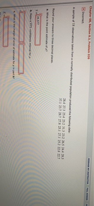 Solved Chapter 08, Section 8.3, Problem 036 x Incorrect. A | Chegg.com