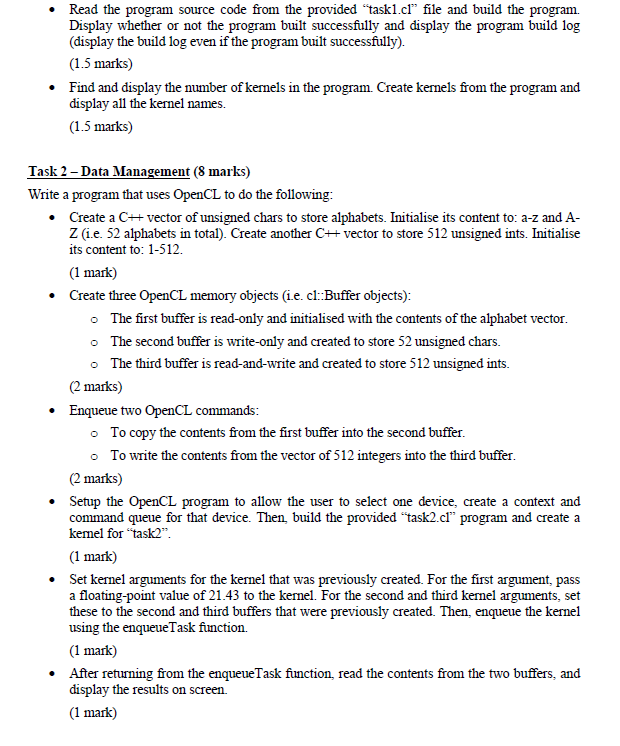 Task 1 - Device Information (7 marks) Write a program | Chegg.com