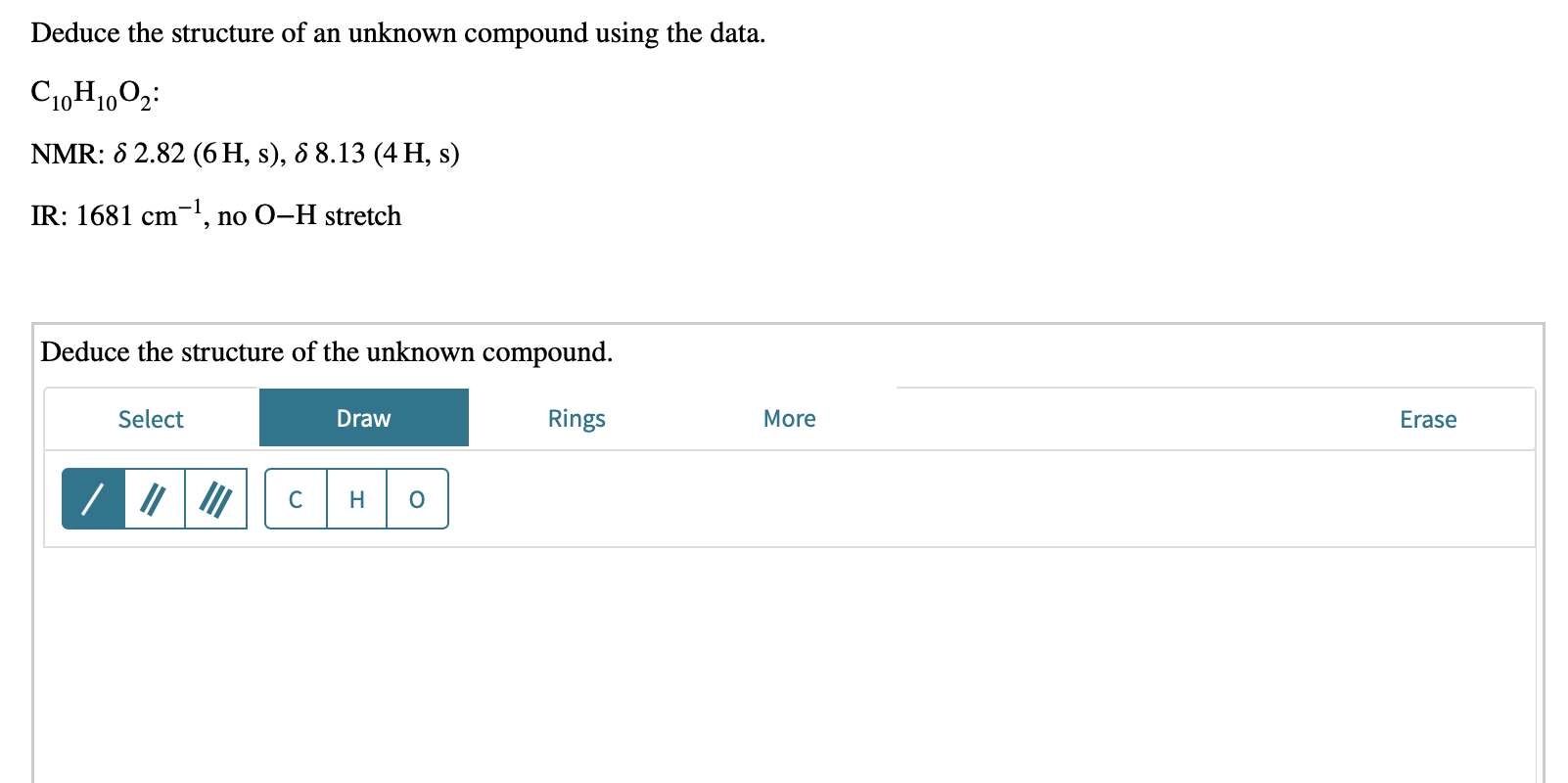Solved Deduce the structure of an unknown compound using the | Chegg.com