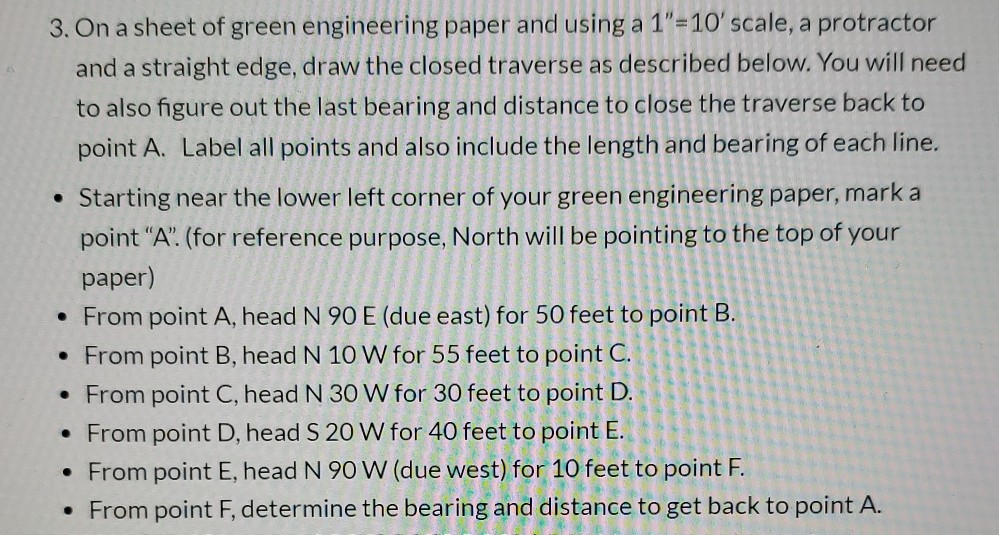 Solved 3. On a sheet of green engineering paper and using a | Chegg.com