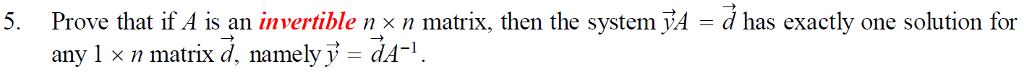 Solved 5. Prove that if A is an invertible nx n matrix, then | Chegg.com