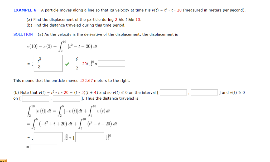 Solved EXAMPLE 6 A particle moves along a line so that its | Chegg.com
