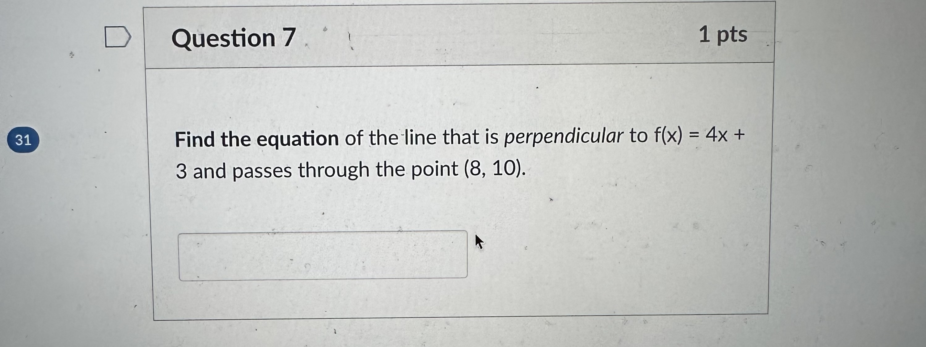 Solved Find the equation of the line that is perpendicular | Chegg.com