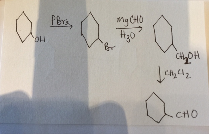 Solved What is the correct reagent going from the | Chegg.com