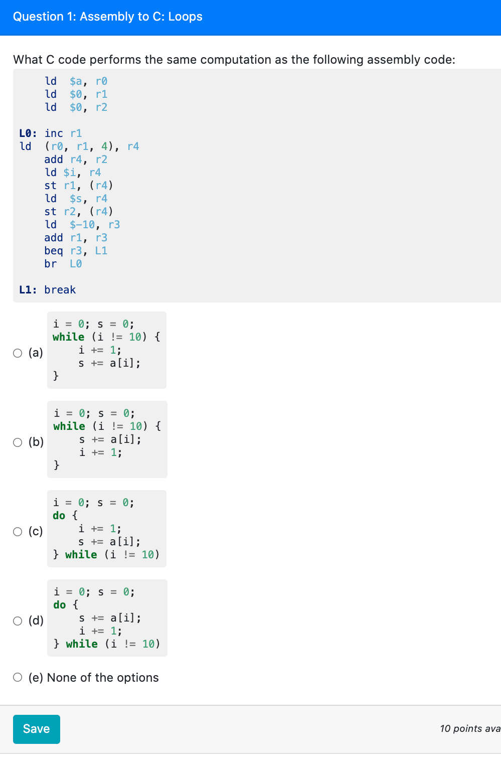 Solved Question 5: Procedure Call Consider the following C | Chegg.com