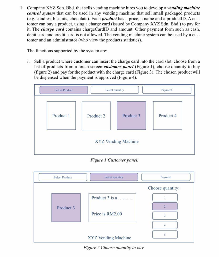 Solved 1. Company XYZ Sdn. Bhd. that sells vending machine | Chegg.com