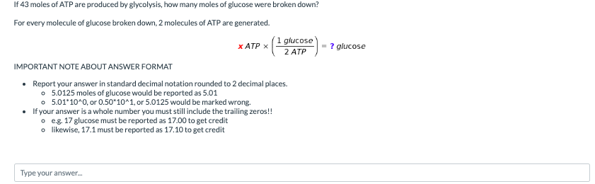 Solved If 43 moles of ATP are produced by glycolysis, how | Chegg.com