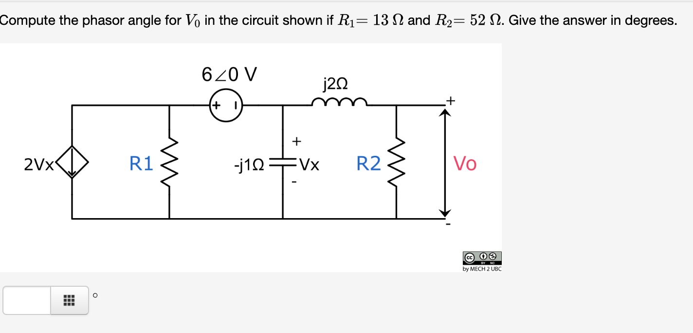 Solved Compute the phasor angle for V0 in the circuit shown | Chegg.com