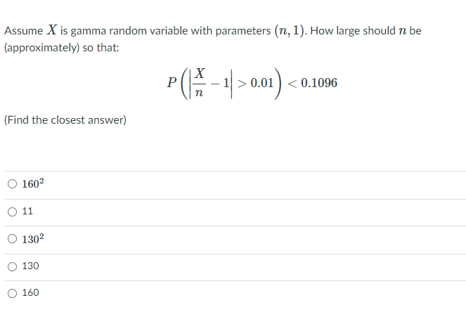 Solved Assume X is gamma random variable with parameters (n. | Chegg.com