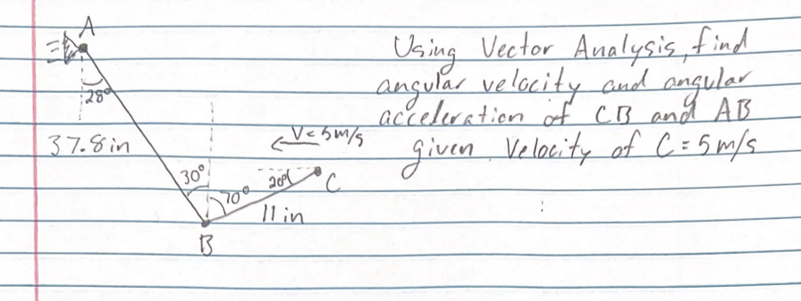 Solved 1289 Using Vector Analysis, find angular velocity and | Chegg.com