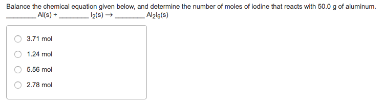 Solved Balance the chemical equation given below, and | Chegg.com