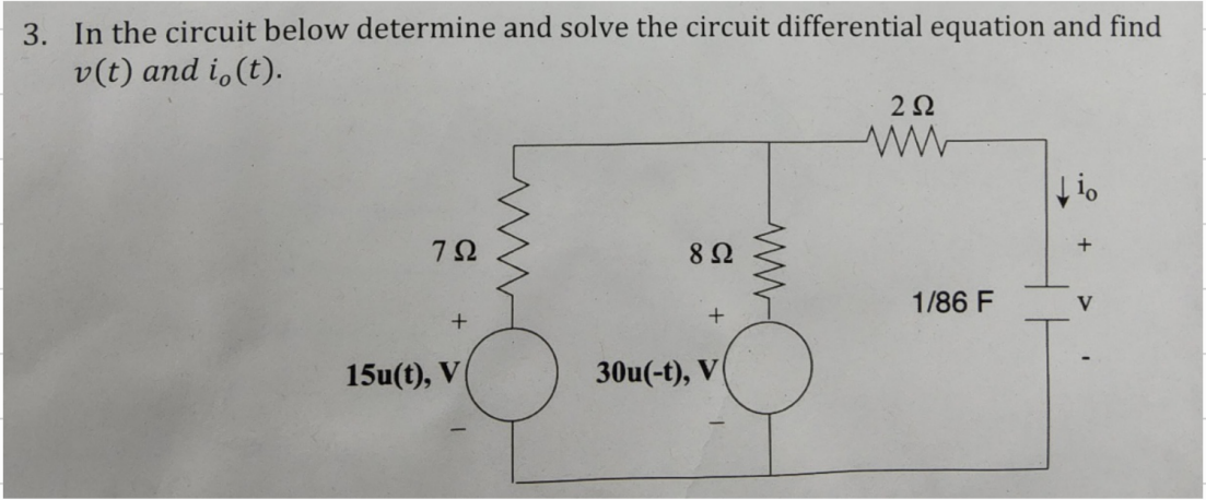 Solved In the circuit below determine and solve the circuit | Chegg.com