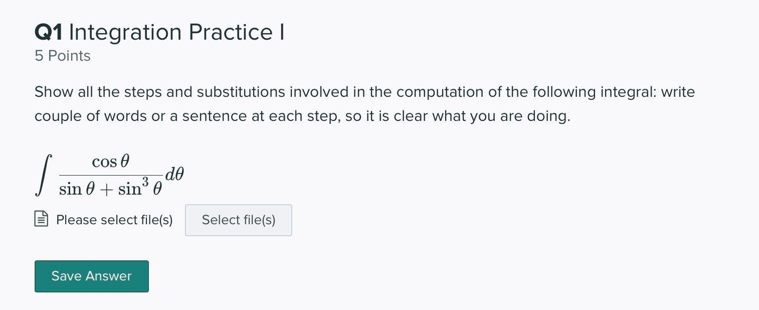 Solved 5 Points Show all the steps and substitutions | Chegg.com