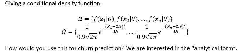 Giving a conditional density function: N = {f(x110), | Chegg.com