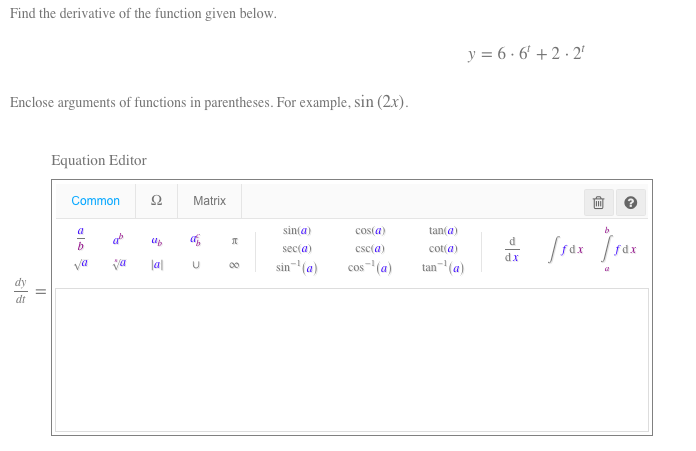 Solved Find the derivative of the function given below. y = | Chegg.com