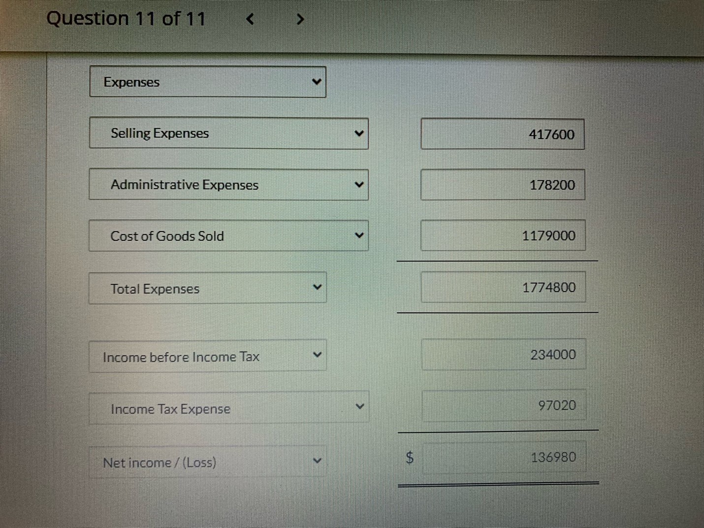 Solved Prepare a condensed single-step income statement.The | Chegg.com