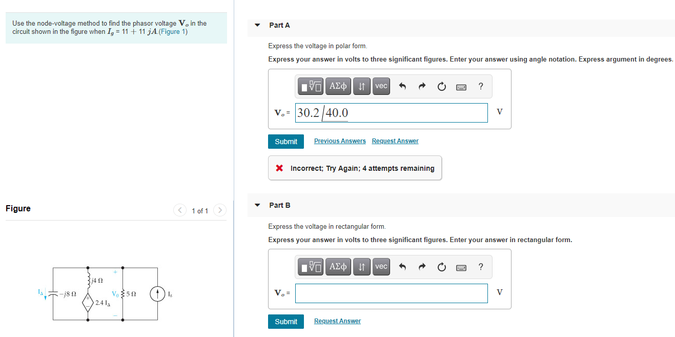 Solved Use the node-voltage method to find the phasor | Chegg.com
