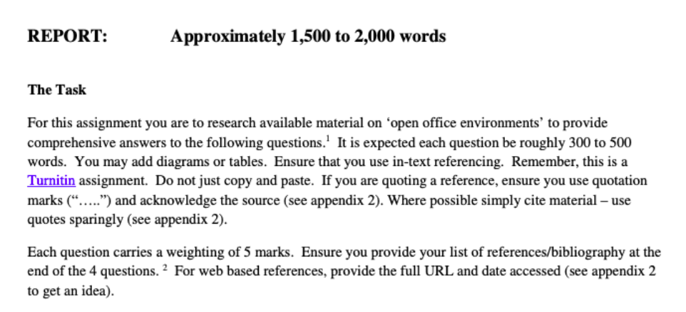 REPORT: Approximately 1,500 to 2,000 words The Task | Chegg.com