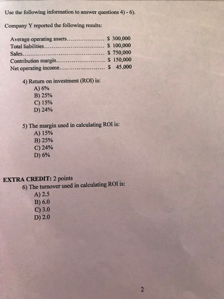 Solved Fall 2018 Name: V Row OL Section O Please select the | Chegg.com