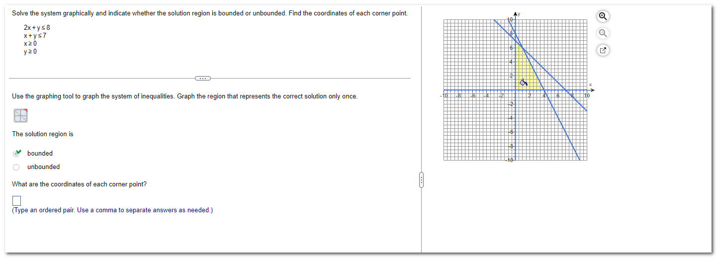 Solved Solve the system graphically and indicate whether the | Chegg.com