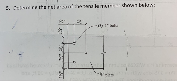 Solved Determine the net area of the tensile member shown | Chegg.com