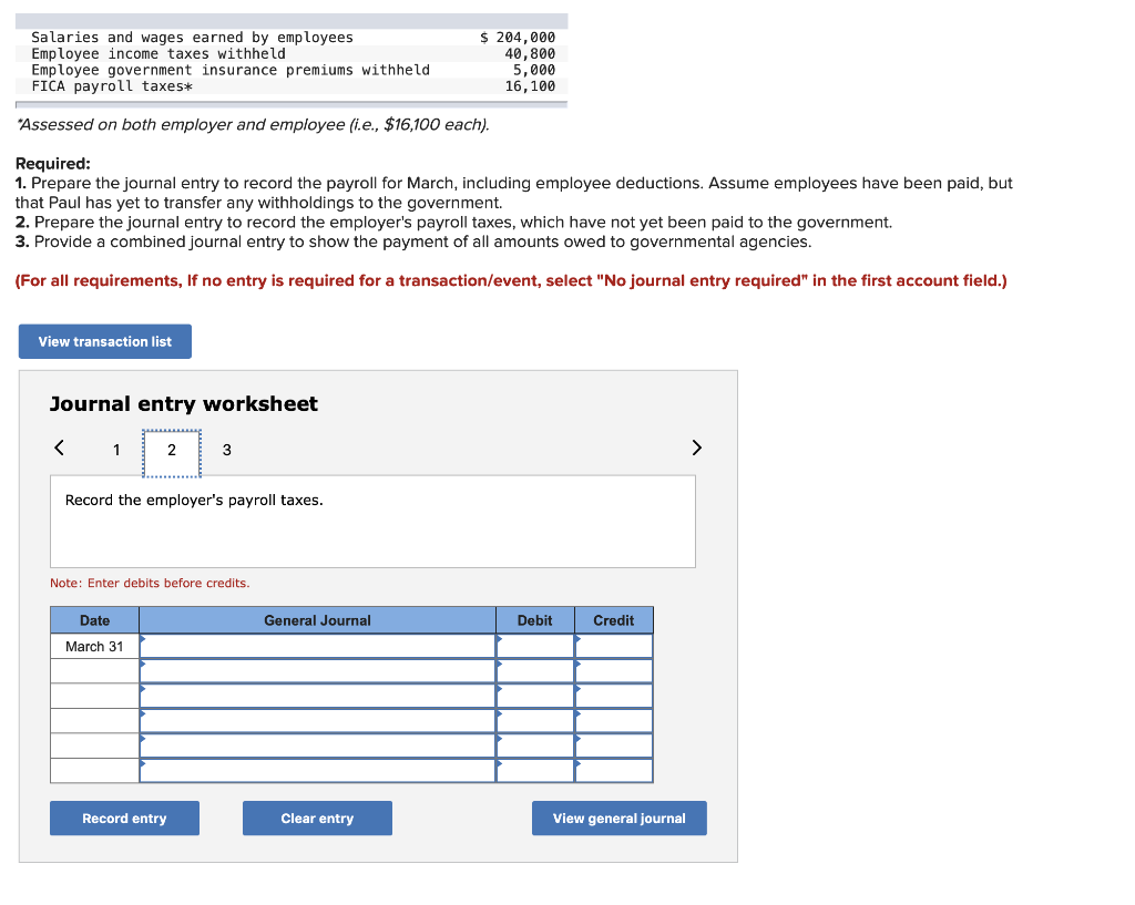 Solved Salaries and wages earned by employees Employee | Chegg.com