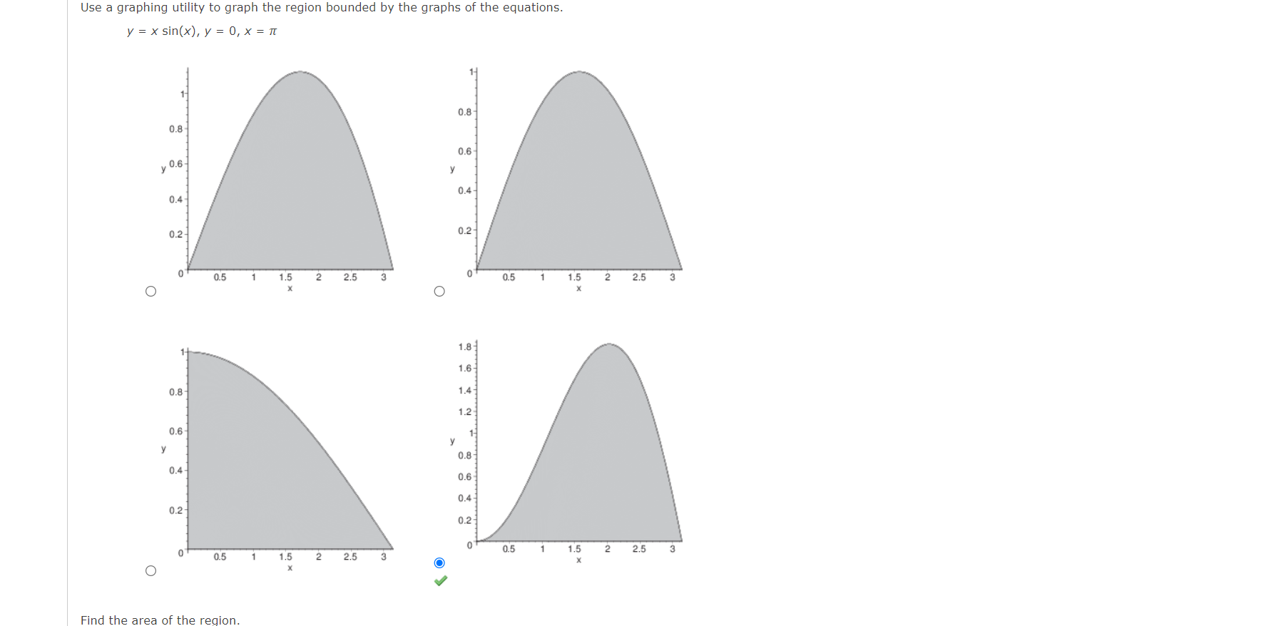 Use a graphing utility to graph the region bounded by | Chegg.com