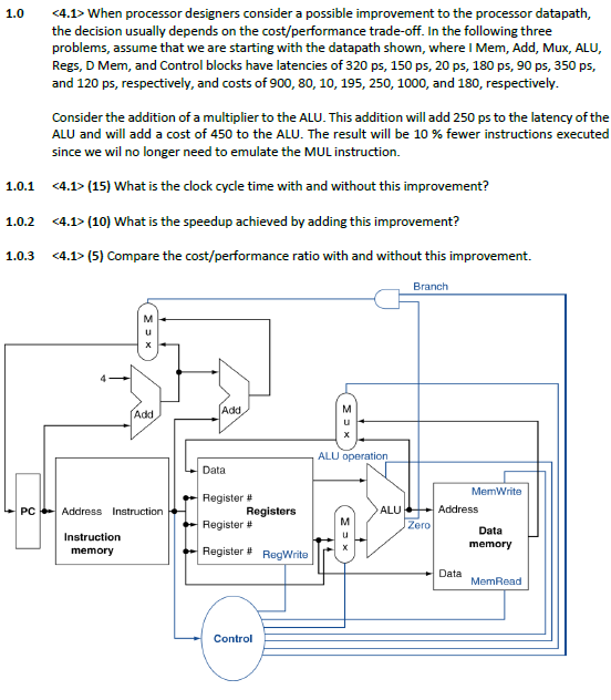 Solved L.0 When processor designers consider a | Chegg.com