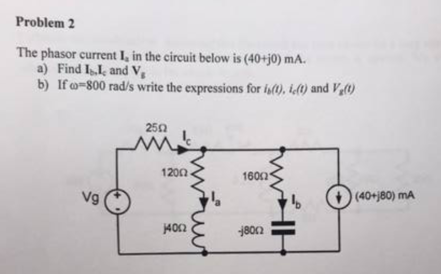 Solved The phasor current Ia in the circuit below is | Chegg.com
