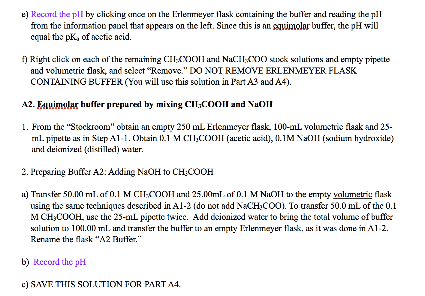 Solved 1 Report: pH and Buffers Name Part A: Equimolar | Chegg.com