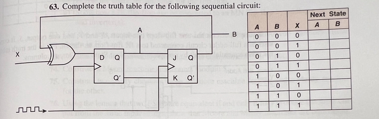 Solved 63. Complete the truth table for the following | Chegg.com