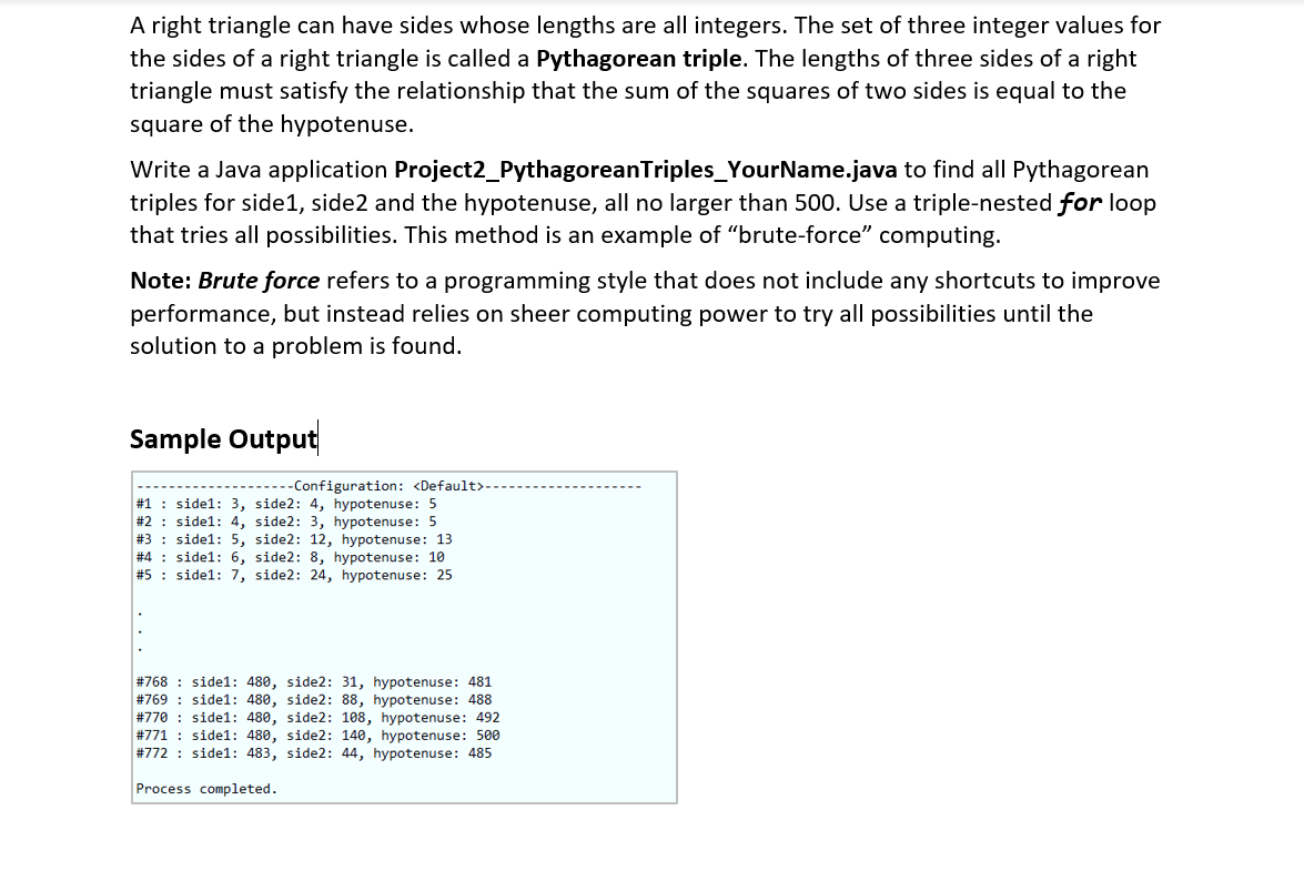 Solved A right triangle can have sides whose lengths are all | Chegg.com