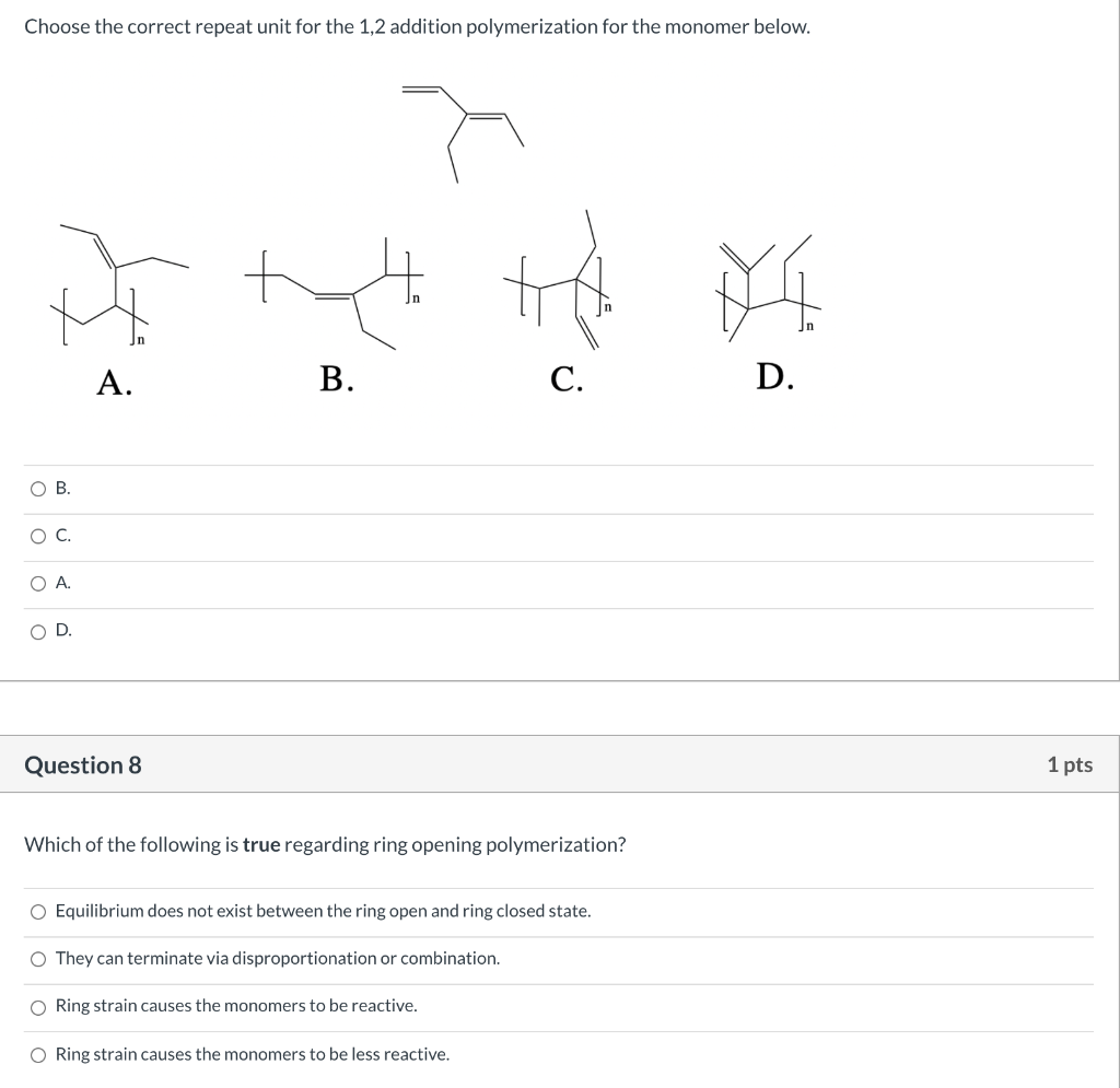 Solved What is the tacticity of the following polymer? | Chegg.com