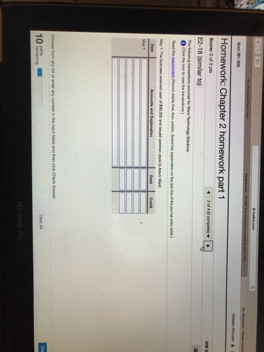 Solved Homework: Chapter 2 homework part 1 HW S E2-18 | Chegg.com